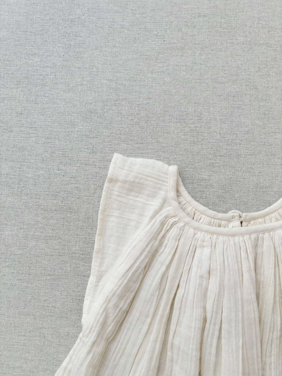 zoe blouse in cream gauze – mabo