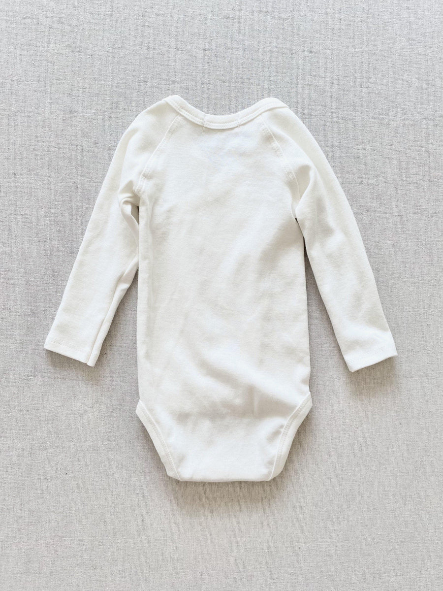 organic cotton wrap onesie - bright white – mabo